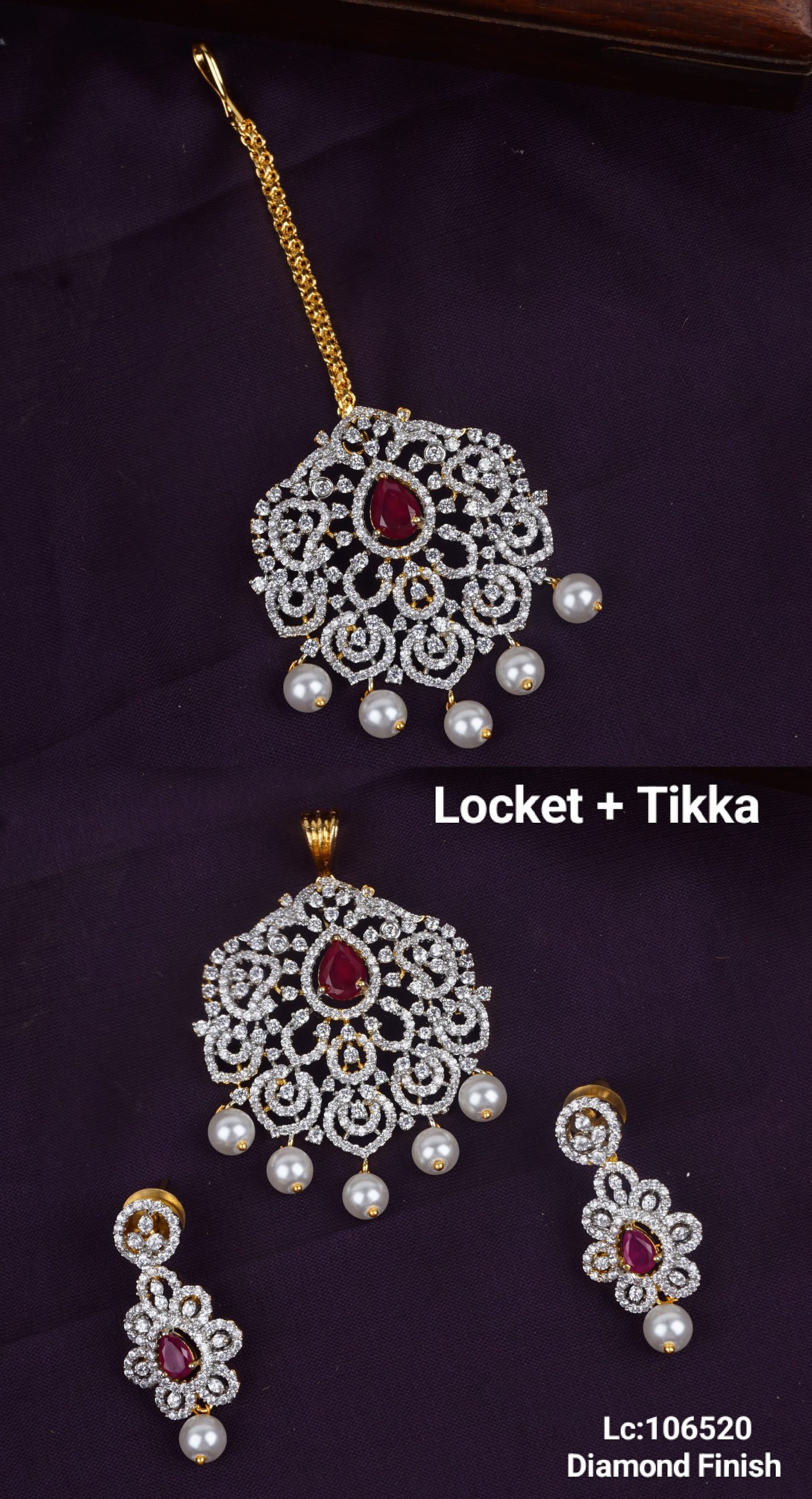 2 In 1 Maang Tika | Urvaa | One Gram Gold 2 In 1 Maang Tika Jewellery