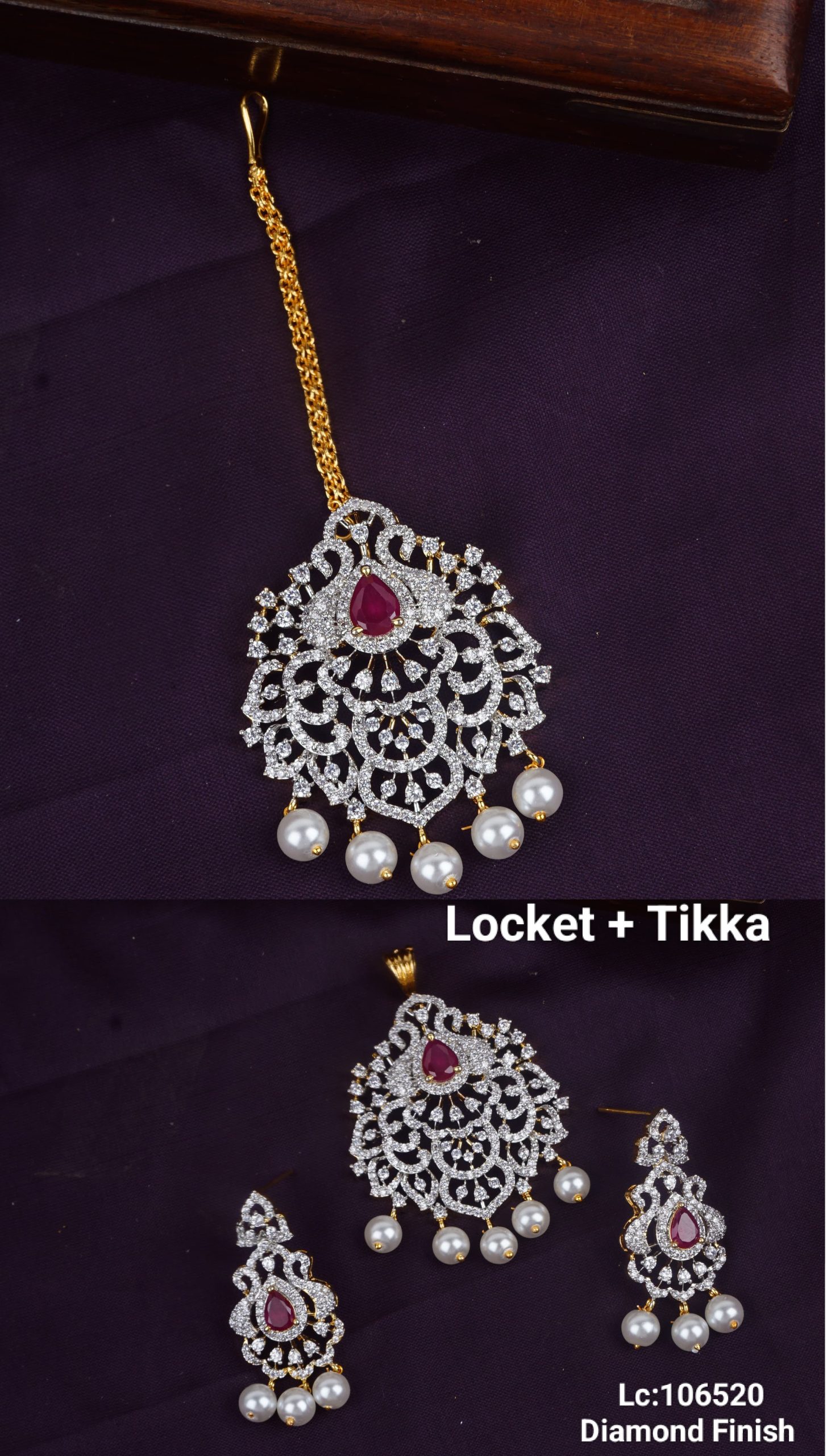 2 In 1 Maang Tika | Urvaa | One Gram Gold 2 In 1 Maang Tika Jewellery
