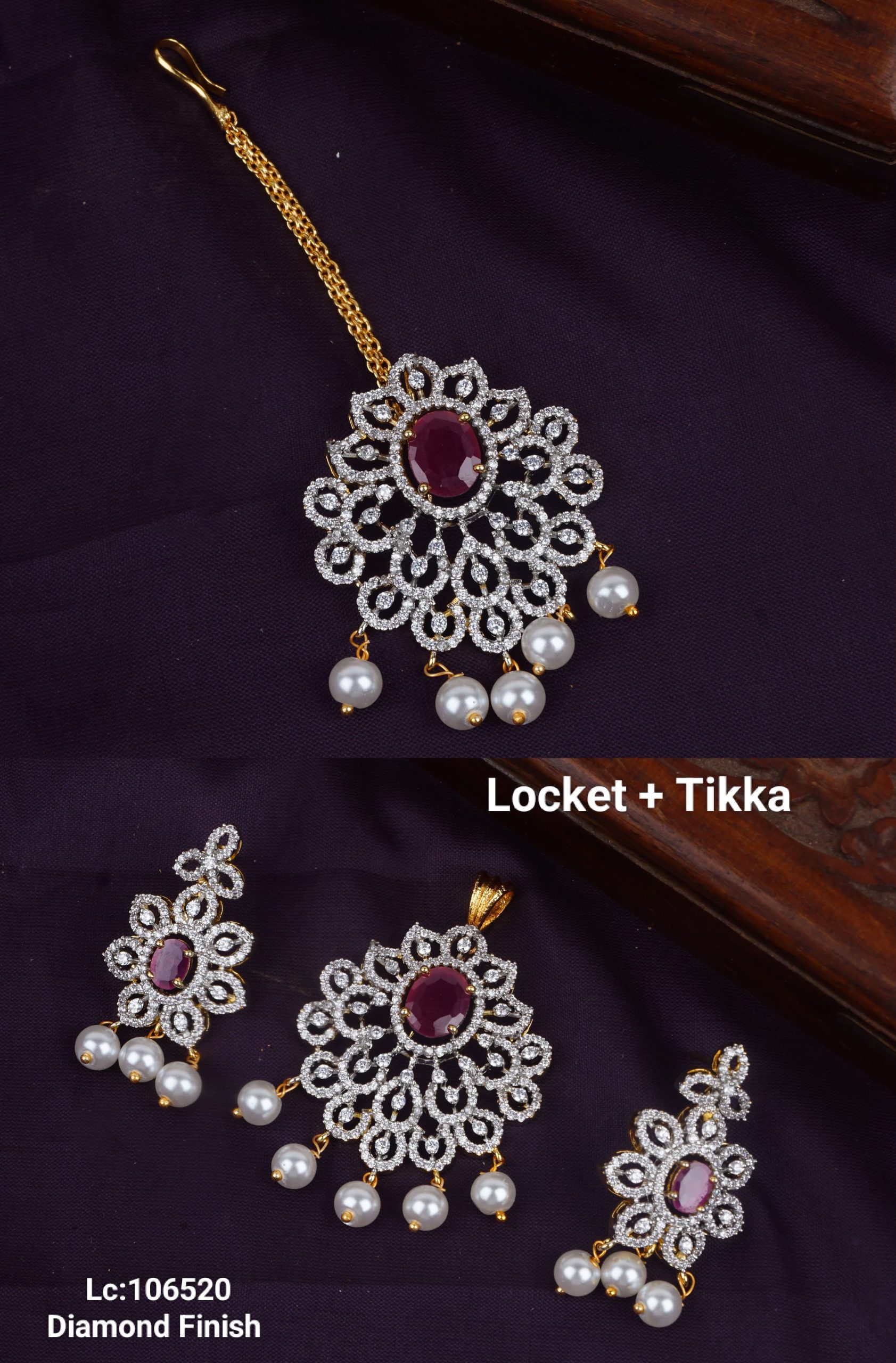 2 In 1 Maang Tika | Urvaa | One Gram Gold 2 In 1 Maang Tika Jewellery