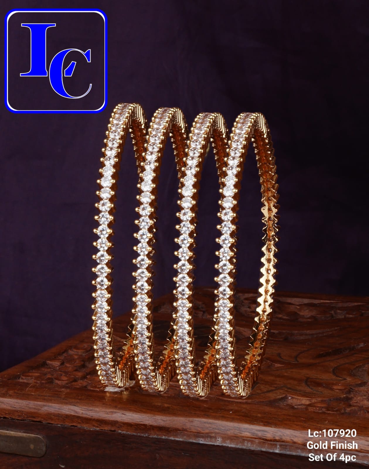 CZ Diamond Bridal Bangles | Urvaa | One Gram Gold CZ Diamond Bridal ...