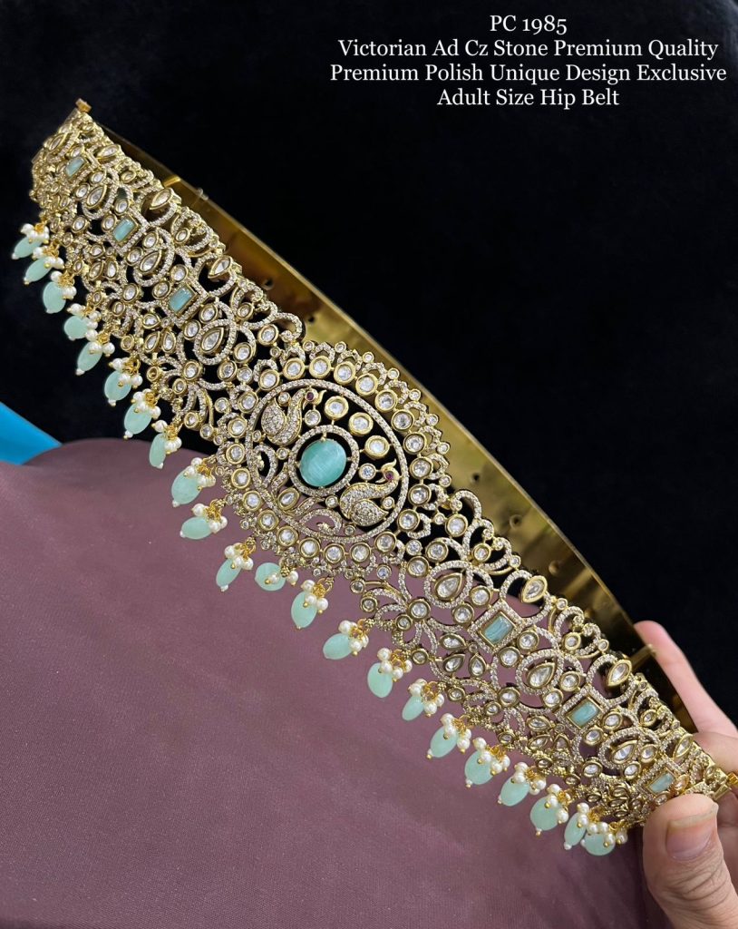 Victorian Hip Belt | Urvaa | One Gram Gold Victorian Hip Belt Jewellery