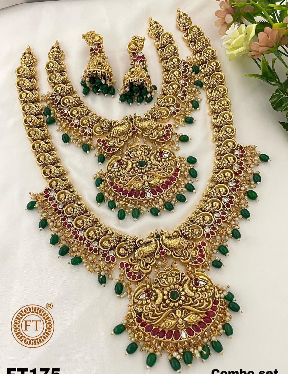Semi Bridal set in Matt Finish | Urvaa | One Gram Gold Semi Bridal set ...